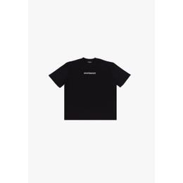 T-Shirt DROPSIZE "Dropsize HEAVY OVERSIZE ROLL THE DICE T-SHIRT", Jungen, Gr. L, schwarz, 100% Baumwolle, bedruckt, oversize, Rundhals, Shirts T-Shirt