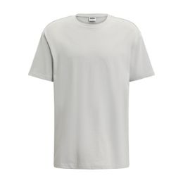 T-Shirt Urban Classics "Urban Classics Herren Heavy Oversized Tee", Jungen, Gr. L, wei&szlig; (lightasphalt), 100% Baumwolle, unifarben, oversize, Rundhals, Shirts T-Shirt
