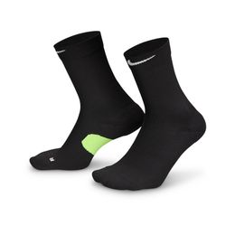 Kniestr&uuml;mpfe Nike "U NK MDWT RUN CREW 1PR - 168", Damen, Gr. L (42/45), schwarz (schwarz, smoke), Obermaterial: 93% Polyester, 6% Elasthan, 1% Nylon, Socken Kniestr&uuml;mpfe