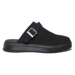 Sabot Dr. Martens "Brookline BRONX SUEDE", Herren, Gr. 42, schwarz, Veloursleder, Schuhe Sabot, Clog, Hausschuh, Slides mit Plateausohle