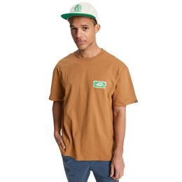 T-Shirt Quiksilver "Serenity Splash", Jungen, Gr. L, braun (tobacco braun), Obermaterial: 100% Baumwolle., Shirts T-Shirt