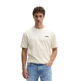 Marc O'Polo T-Shirt MARC O'POLO "mit Seafood-R&uuml;ckenprint", Jungen, Gr. L, wei&szlig; (silky wei&szlig;), Obermaterial: 100% Baumwolle, unifarben, Basic, loose fit, Rundhals, Shirts T-Shirt