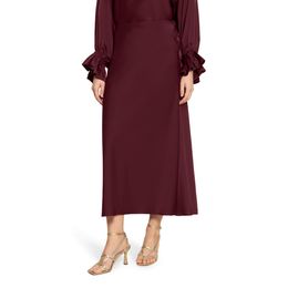 Maxirock Vera Mont "Damen wadenlang", Damen, Gr. 36, rot (deep dahlia), Satin, Obermaterial: 100% Polyester, gerade lang, R&ouml;cke Maxirock, Material