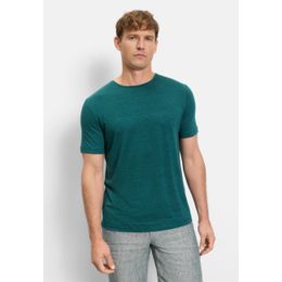T-Shirt OLYMP "OLYMP Casual Wirk", Jungen, Gr. XL, t&uuml;rkis, 95% Leinen, 5% Elasthan, Shirts T-Shirt