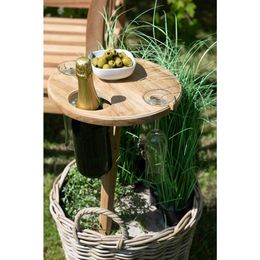 Gardenson Getr&auml;nkehalter, Holz, Teakholz, 31x75 cm, K&uuml;chenzubeh&ouml;r, Flaschentr&auml;ger
