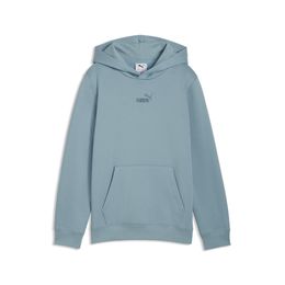 Hoodie Puma "Essentials No.1 Logo Fleece Hoodie Jungen", Jungen, Gr. 128, blau (seafoam blau), Obermaterial: 34% Polyester, 66% Baumwolle. Kapuzenfutter: 100% Baumwolle. Rippe: 97% Baumwolle, 3% Elasthan, normal, Sweatshirts Hoodie