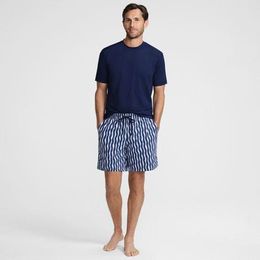 LANDS' END Kurzarm-Badeshirt, Herren,  Blau, by Lands' End