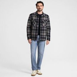 LANDS' END Hemdjacke mit Teddyfutter, Herren,  Blau, Polyester, by Lands' End