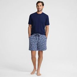 LANDS' END Kurzarm-Badeshirt, Herren,  Blau, by Lands' End