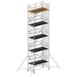 Layher Uni Breit P2 SAFETY PLUS mit Doppelgel&auml;nder und Ger&uuml;stst&uuml;tzen Typ 1422129 - Standh&ouml;he: 9.20 m