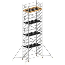 Layher Uni Breit P2 SAFETY PLUS mit Doppelgel&auml;nder und Ger&uuml;stst&uuml;tzen Typ 1422128 - Standh&ouml;he: 8.20 m