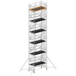 Layher Uni Breit P2 SAFETY PLUS mit Doppelgel&auml;nder und Ger&uuml;stst&uuml;tzen Typ 1422131 - Standh&ouml;he: 11.20 m