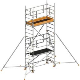 Layher Uni Leicht P2 SAFETY PLUS mit Doppelgel&auml;nder und Ger&uuml;stst&uuml;tzen Typ 1423223 - Standh&ouml;he: 3.10 m