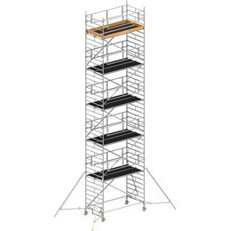 Layher Uni Breit P2 SAFETY PLUS mit Doppelgel&auml;nder und Ger&uuml;stst&uuml;tzen Typ 1422130 - Standh&ouml;he: 10.20 m