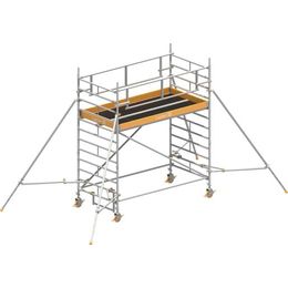 Layher Uni Breit P2 SAFETY PLUS mit Doppelgel&auml;nder und Ger&uuml;stst&uuml;tzen Typ 1422122 - Standh&ouml;he: 2.20 m