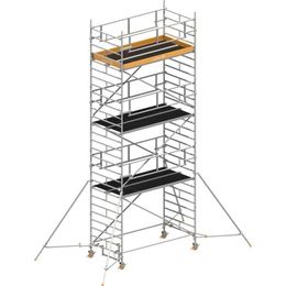 Layher Uni Breit P2 SAFETY PLUS mit Doppelgel&auml;nder und Ger&uuml;stst&uuml;tzen Typ 1422126 - Standh&ouml;he: 6.20 m