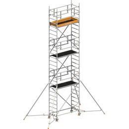 Layher Uni Leicht P2 SAFETY PLUS mit Doppelgel&auml;nder und Ger&uuml;stst&uuml;tzen Typ 1423226 - Standh&ouml;he: 6.10 m