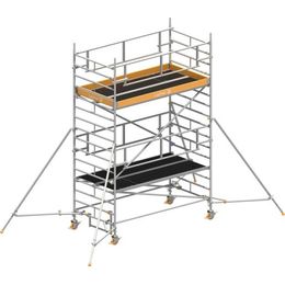 Layher Uni Breit P2 SAFETY PLUS mit Doppelgel&auml;nder und Ger&uuml;stst&uuml;tzen Typ 1422123 - Standh&ouml;he: 3.20 m