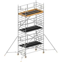 Layher Uni Breit P2 SAFETY PLUS mit Doppelgel&auml;nder und Ger&uuml;stst&uuml;tzen Typ 1422125 - Standh&ouml;he: 5.20 m