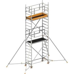 Layher Uni Leicht P2 SAFETY PLUS mit Doppelgel&auml;nder und Ger&uuml;stst&uuml;tzen Typ 1423224 - Standh&ouml;he: 4.10 m