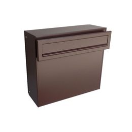 A-050 Zaun Durchwurf Briefkasten Schokoladenbraun RAL 8017