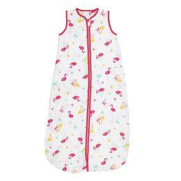 Babyschlafsack SCHLUMMERSACK "Schlafsack ohne F&uuml;&szlig;en 0.5 Tog" Gr. 110, pink (flamingo), Schlafs&auml;cke, Baby, L: 110cm, Obermaterial: 50% Baumwolle CO(Bio). 50% Viskose CV., L:110cm