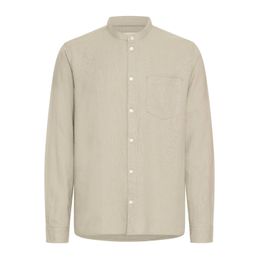 !Solid Langarmhemd SOLID "Langarmhemd SDAllan", Herren, Gr. XL, N-Gr, beige (laurel oak), Obermaterial: 58% Leinen LI. 42% Viskose CV., Hemden
