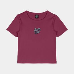T-Shirt Santa Cruz "FLUTTER FLASH T-SHIRT", Damen, Gr. M (10), rot (sangria), Obermaterial: 70% Baumwolle, 30% Polyester, Shirts T-Shirt