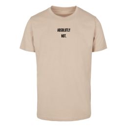 T-Shirt MisterTee "MisterTee Herren Absolutely Not Tee", Jungen, Gr. S, sand, 100% Baumwolle, unifarben, normal, Rundhals, Shirts T-Shirt