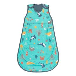 Babyschlafsack SCHLUMMERSACK "Schlafsack ohne F&uuml;&szlig;en 1.0 Tog" Gr. 70, blau (meerestiere), Schlafs&auml;cke, Baby, L: 70cm, Obermaterial: 100% Baumwolle CO., L:70cm