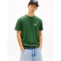 T-Shirt Tommy Jeans "TJM REGULAR GYM BLOCK", Jungen, Gr. 3XL, shadow pine, Single Jersey, Obermaterial: 100% Baumwolle, unifarben, regular fit normal, Rundhals, eingesetzt abgesteppte Kante, Shirts T-Shirt, mit Rundhalsausschnitt
