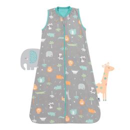 Babyschlafsack SCHLUMMERSACK "Schlafsack ohne F&uuml;&szlig;en 1.0 Tog" Gr. 90, grau (safari), Schlafs&auml;cke, Baby, L: 90cm, Obermaterial: 100% Baumwolle CO., L:90cm