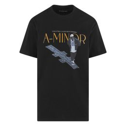 T-Shirt "Upscale by Mister Tee A-Minor Oversize Tee", Jungen, Gr. XL, schwarz, 100% Baumwolle, UPSCALE BY MISTER TEE, bedruckt, oversize, Rundhals, Shirts T-Shirt