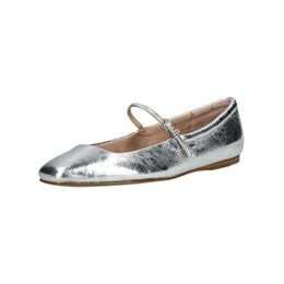 Riemchenballerina Dolce Vita "Dolce Vita Ballerinas Leder", Damen, Gr. 37, silber, Leder, Schuhe Riemchenballerina