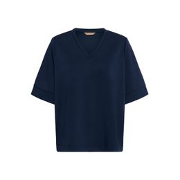 Longtop Culture "T-shirt CUhilde", Damen, Gr. L, blau (marineblaus), Obermaterial: 48% Modal CMD. 48% Polyester PES. 4% Elasthan EL., Tops