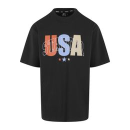 T-Shirt STARTER Black Label "Starter Black Label Starter USA Oversized Tee", Jungen, Gr. S, schwarz, 100% Baumwolle, bedruckt, oversize, Rundhals, Shirts T-Shirt