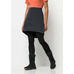 A-Linien-Rock Jack Wolfskin "ALPENGLUEHEN SKIRT W", Damen, Gr. L (42/44), grau (phantom), Obermaterial: 87% Polyamid, 13% sonstige Fasern. Futter: 100% Polyester. F&uuml;llung: 100% Polyester, R&ouml;cke A-Linien-Rock