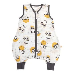 Babyschlafsack SCHLUMMERSACK "Schlafsack mit F&uuml;&szlig;en 0.5 Tog" Gr. 70, gelb (panda), Schlafs&auml;cke, Baby, L: 70cm, Obermaterial: 50% Baumwolle CO(Bio). 50% Viskose CV., L:70cm