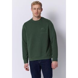 Sweatshirt Street One MEN, Herren, Gr. L (42), gr&uuml;n (soft olive gr&uuml;n), Sweatware, 80% Baumwolle, 20% Polyester, unifarben, normal, Rundhals, Rippb&uuml;ndchen, Sweatshirts Sweatshirt, im soften Baumwoll-Mix