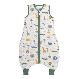 Babyschlafsack SCHLUMMERSACK "Schlafsack mit F&uuml;&szlig;en 0.5 Tog" Gr. 90, gr&uuml;n (dschungel), Schlafs&auml;cke, Baby, L: 90cm, Obermaterial: 50% Baumwolle CO(Bio). 50% Viskose CV., L:90cm