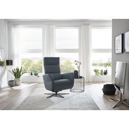 Relaxsessel DIE PLANBAR "PN-RS20038 mit Metallsternfu&szlig; inkl. Relaxfunktion und Kopfverstellung", blau (torro graphite blau), B:78cm H:109cm T:83cm, Sessel, Relaxsessel, 360 drehbar, mit Gasdruckverstellung