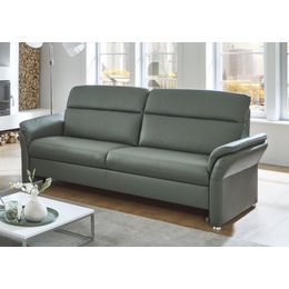 3-Sitzer DIE PLANBAR "PN-EM16031, Breite 216 cm", gr&uuml;n (torro opal), B:216cm H:96cm T:92cm, Sofas, Echtleder mit Federkernpolsterung, wahlweise mit Armteilverstellung