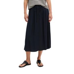 Marc O'Polo Webrock MARC O'POLO "aus LENZING&trade; ECOVERO&trade;", Damen, Gr. 32, schwarz navy, Obermaterial: 100% Viskose, unifarben, normal wadenlang, R&ouml;cke