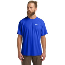 Funktionsshirt Jack Wolfskin "PRELIGHT SWIFT T M", Herren, Gr. S (48), blau (vibrant, blau), Obermaterial: 100% Polyester, Shirts Funktionsshirt