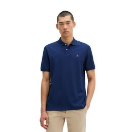 Marc O'Polo Poloshirt MARC O'POLO "aus reiner Bio-Baumwolle", Herren, Gr. L, blau (iris ink), Obermaterial: 100% Baumwolle, unifarben, regular fit, Rippb&uuml;ndchen, Shirts