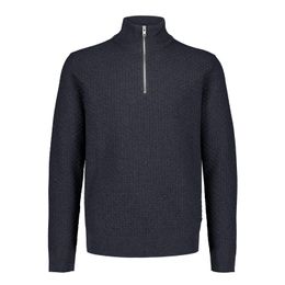 Troyer LINDBERGH "Troyer Relaxed Fit", Herren, Gr. L, charcoal, Obermaterial: 60% Baumwolle, 40% Polyester, hoch geschlossener Ausschnitt, Pullover Troyer