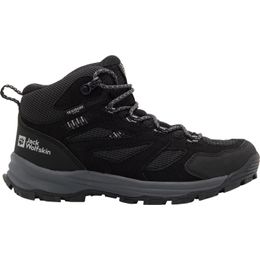 Wanderschuh Jack Wolfskin "VOJO TOUR TEXAPORE MID K", Kinder, Gr. UK 2,5 - EU 35, Normalschaft, grau (phantom), Obermaterial: Synthetik. Obermaterial 2: Textilmaterial. Futter: Polyester, Schuhe Wanderschuh