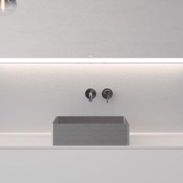 neoro n60 Unterschrank B: 120 cm mit 1 Auszug, Waschtisch B: 40 cm edelstahl geb&uuml;rstet, mit Lichtspiegel, BN0735BS+BN0757WM+BN0029MI,