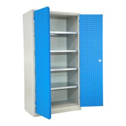 STIER Werkstattschrank 1940 x 1000 x 600 mm Hellgrau Lichtblau (907575)