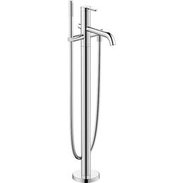 Duravit C.1 Wannenarmatur C15250000010 chrom, Bodenmontage, mit Stabbrause und Schlauch